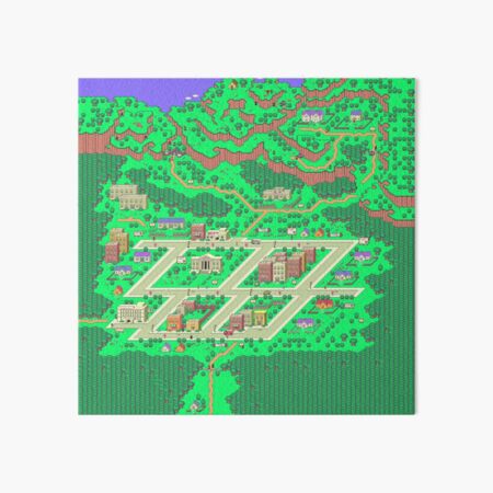 "Earthbound Onett Map" Art Board Print for Sale by gin-nek-shop | Redbubble