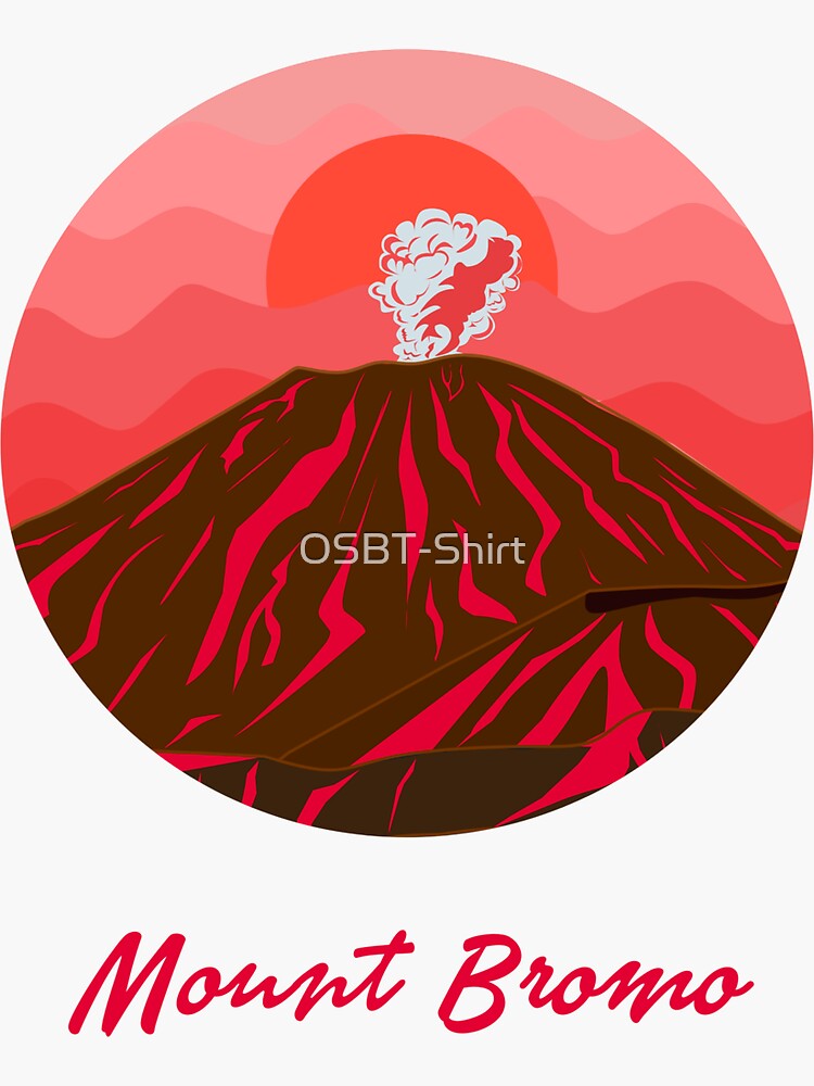 "Mount bromo" Sticker for Sale by OSBT-Shirt | Redbubble