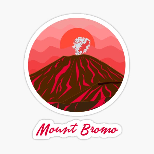 "Mount bromo" Sticker for Sale by OSBT-Shirt | Redbubble