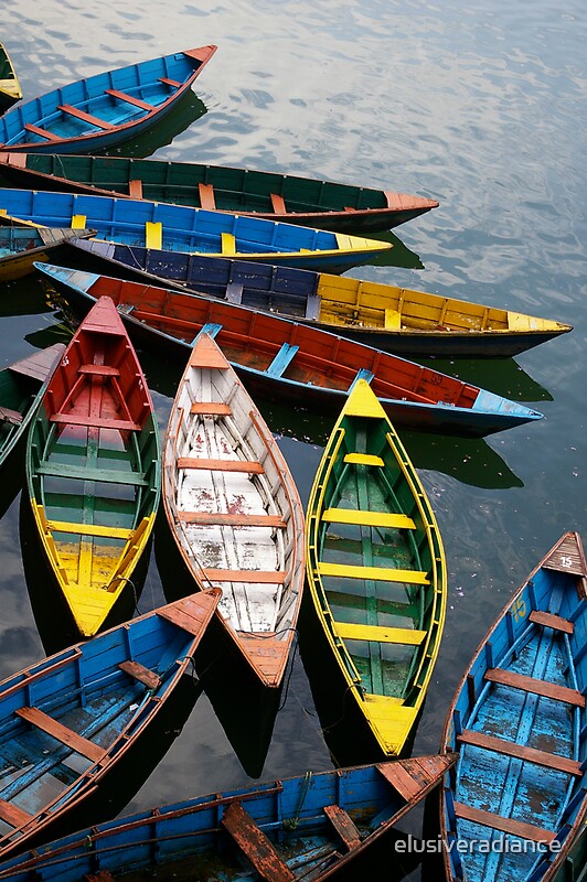 "A Rainbow of Boats" by elusiveradiance | Redbubble