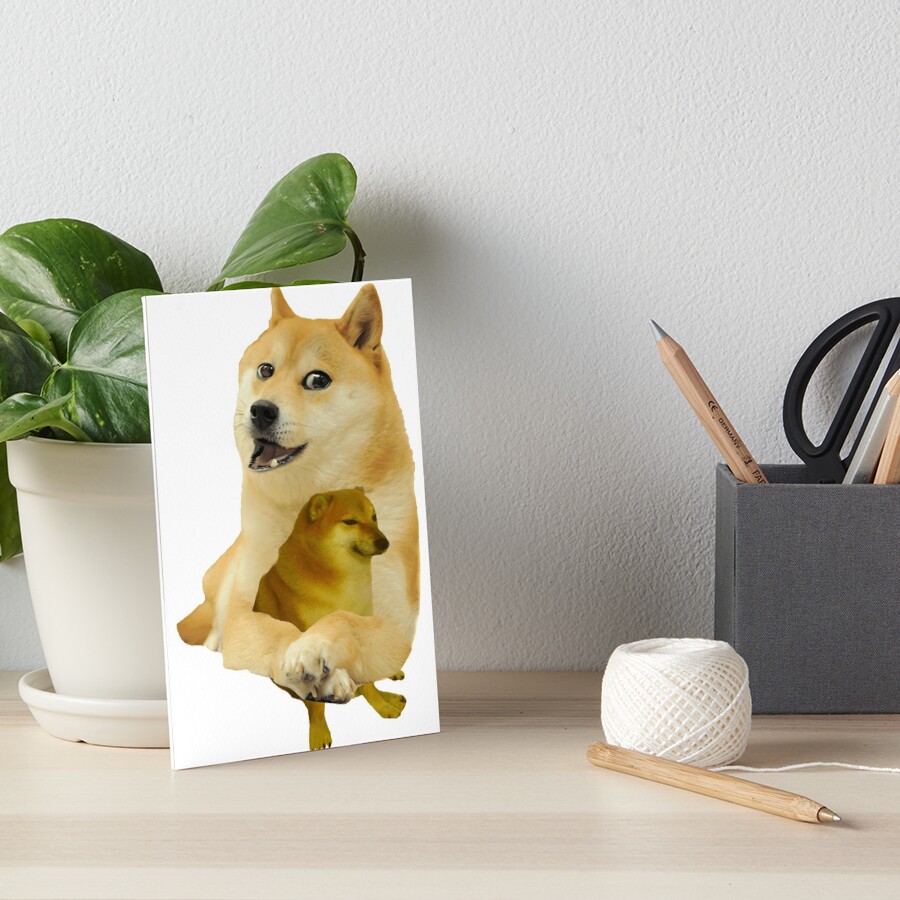 Lámina rígida «doge cheems abrazo» de moonman1232141 | Redbubble