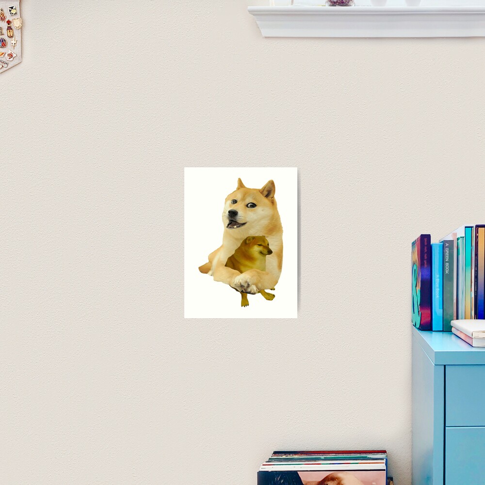 "doge cheems hug" Art Print for Sale by moonman1232141 | Redbubble