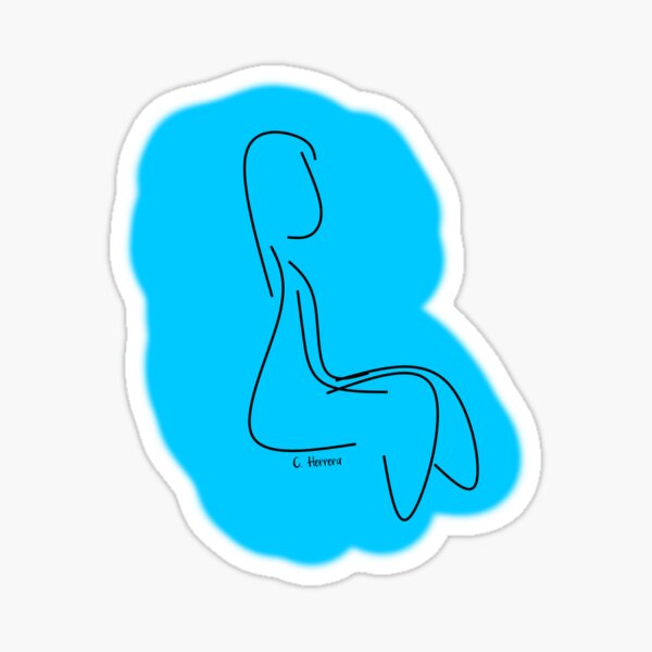 "Waiting" Sticker for Sale by CRHerrera | Redbubble