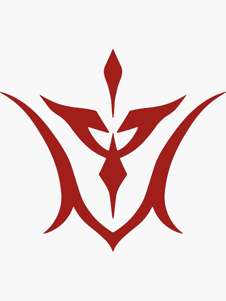 "Fate Command Spell - Gudako Female (red - black background)" Sticker ...