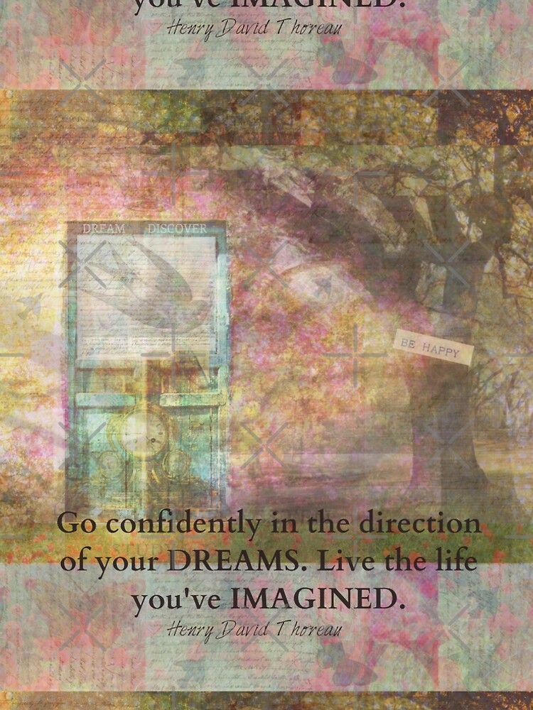 "Dream Life Quote Henry David Thoreau " A-Line Dress for Sale by ...