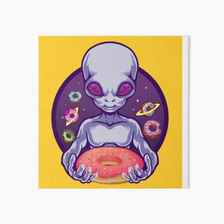 Lámina rígida «Alien Donut Design, Aliens Love Donuts Funny tee» de ...