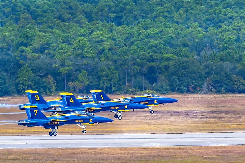 "Blue Angels Take Off" by Kay Brewer | Redbubble