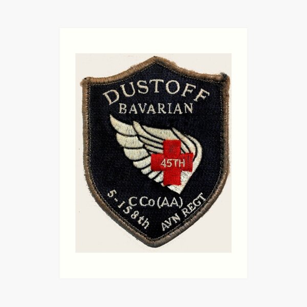 "US Army 45th C Co. 5-158th AVN REGT DUSTOFF Bavarian Patch Sticker ...