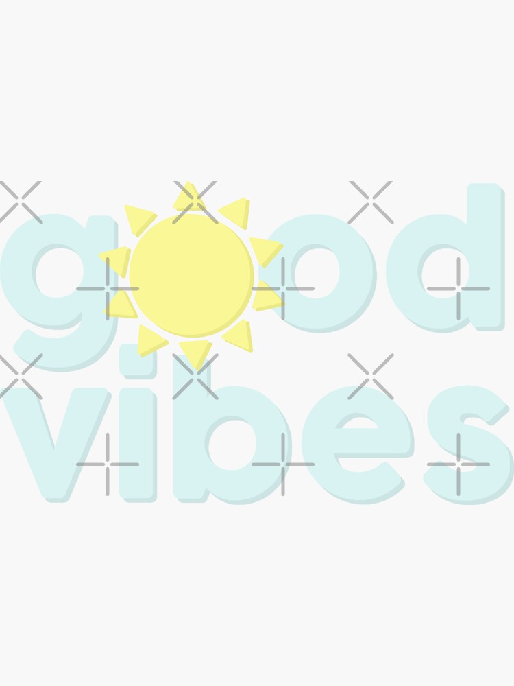 "Good Vibes Sun" Sticker for Sale by jamiemaher15 | Redbubble