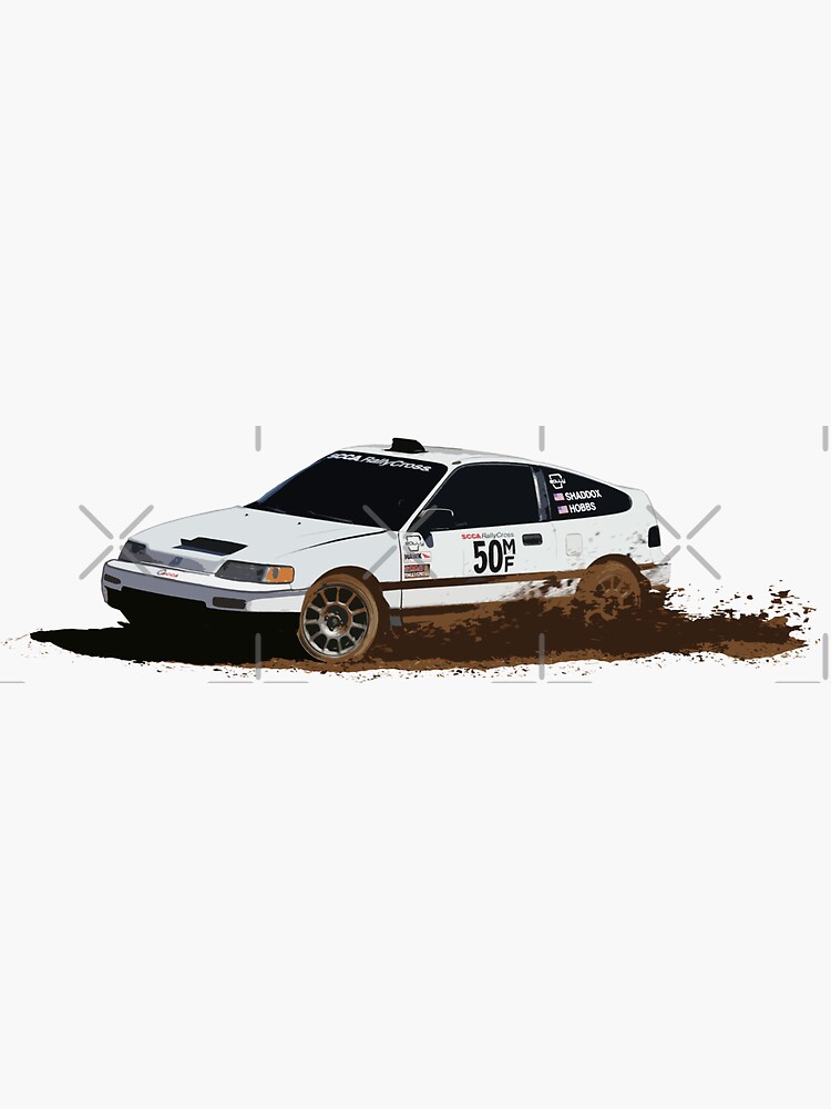 "CRX Rally Car" Sticker for Sale by mal-photography | Redbubble