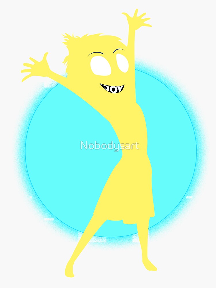 "Joy | Inside Out" Sticker for Sale by Nobodysart | Redbubble
