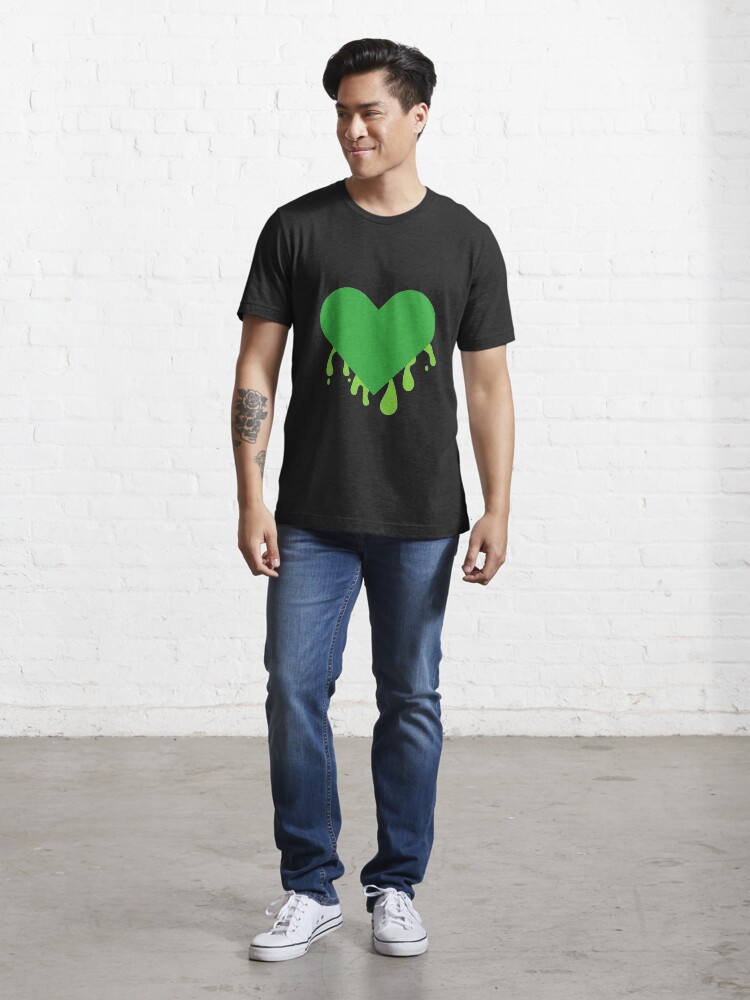 "Slime Drippy Green Heart" T-shirt for Sale by stephenkruse | Redbubble ...