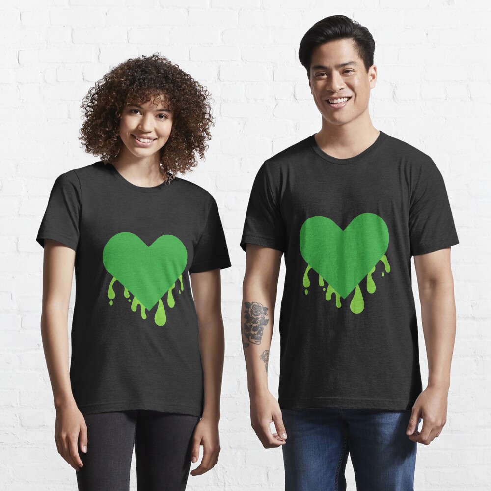 "Slime Drippy Green Heart" T-shirt for Sale by stephenkruse | Redbubble ...
