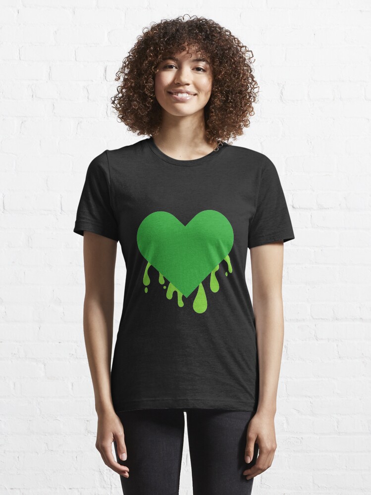 "Slime Drippy Green Heart" T-shirt for Sale by stephenkruse | Redbubble ...