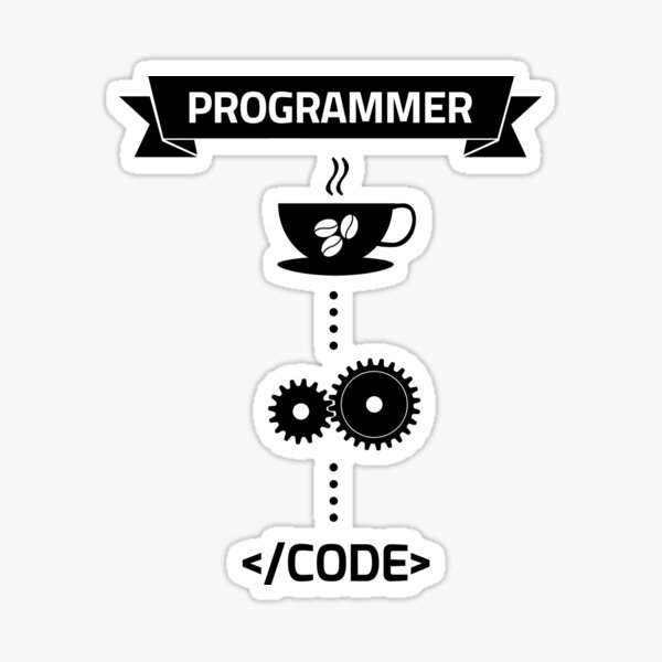 " programmer" Sticker for Sale by marijanadesigns | Redbubble