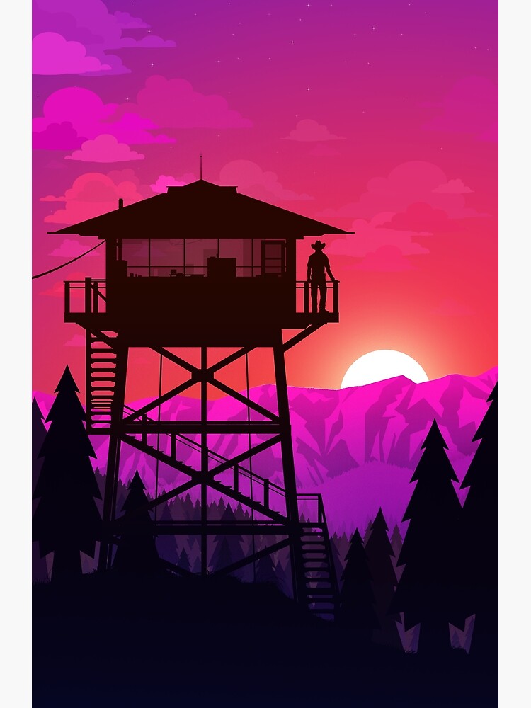Fire Watch Lookout Tower Premium Matte Vertical Poster Designed & Sold ...