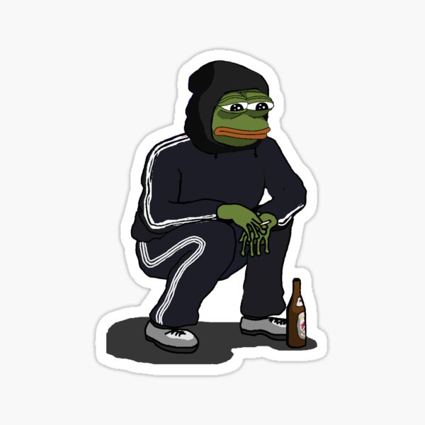 "Pepe the frog gopnik" Sticker by yass14 | Redbubble