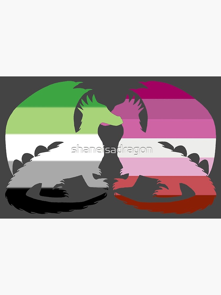 Aro Lesbian Pride Dragons Poster For Sale By Shaneisadragon Redbubble