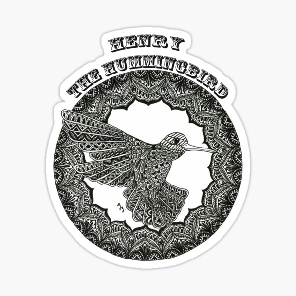 "Henry the Hummingbird" Sticker by Gambargombor | Redbubble