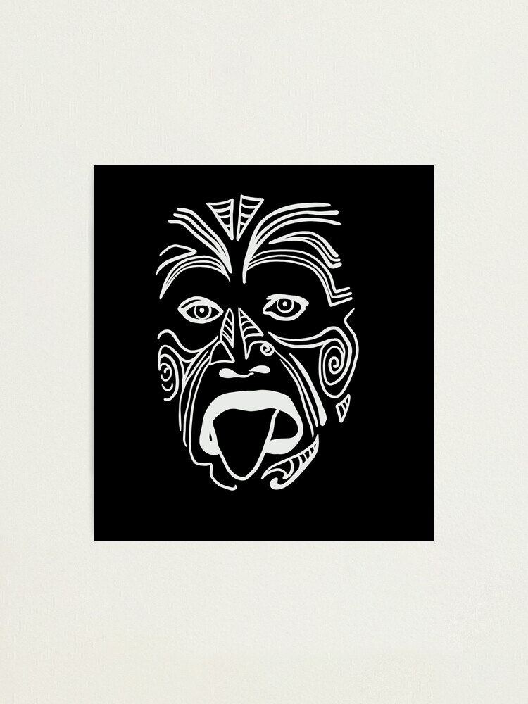 "The Tribal Haka Mask Guy - Indigenous Face" Photographic Print by ...