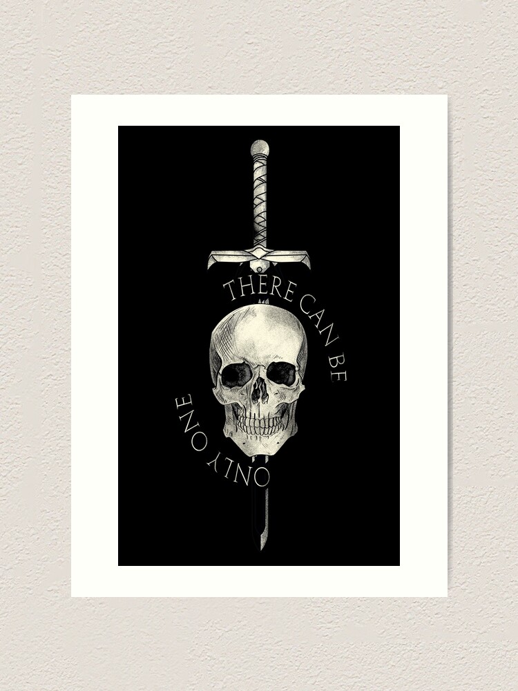 "highlander skull sword" Art Print for Sale by wetchickenlip | Redbubble