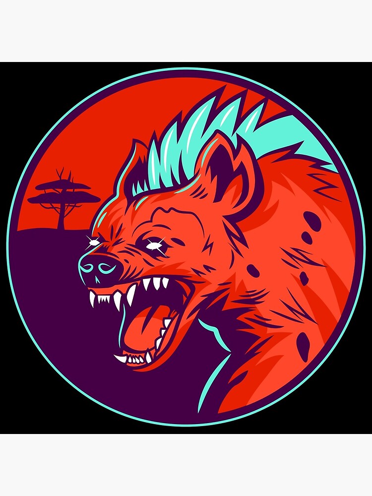 "Angry Red Hyena" Coasters (Set of 4) for Sale by ruiruiph | Redbubble