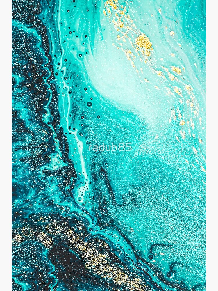"Teal And Gold Marble, Liquid Marble, Modern Marble Print, Luxury ...