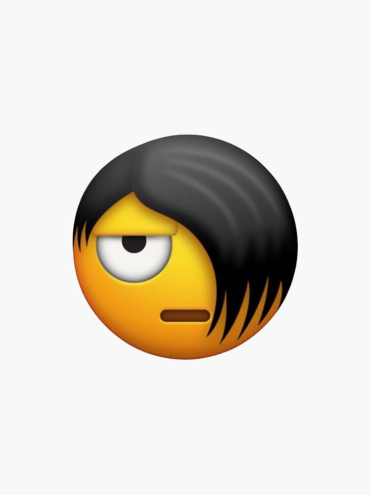 "emo emoji" Sticker for Sale by rebecca98200 | Redbubble