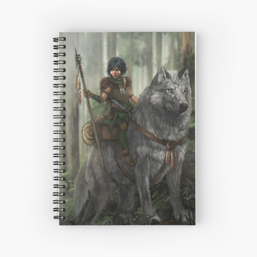 "Fae Wolf Rider / Druid / Huntress / Forest / Fantasy Art (Prints, T ...