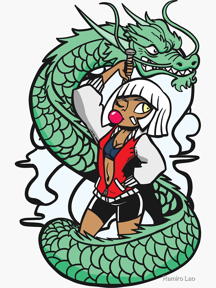 "Cute Bruiser Dragon" Sticker for Sale by inksplitter | Redbubble