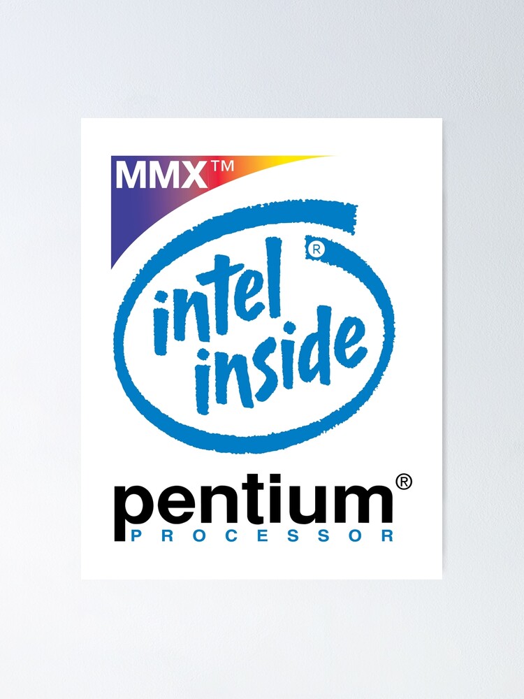 "Intel Pentium MMX Processor Sticker" Poster for Sale by mvogl | Redbubble