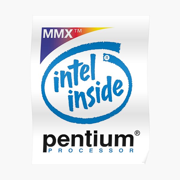 "Intel Pentium MMX Processor Sticker" Poster for Sale by mvogl | Redbubble