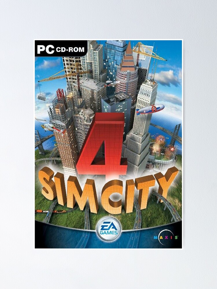 "Sim City 4 Box Art" Poster for Sale by mvogl | Redbubble