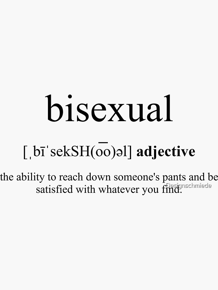 "Bisexual Definition | Dictionary Collection" Sticker by Designschmiede ...