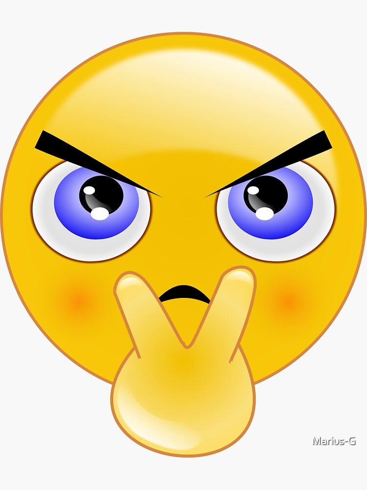 "Emoticon I see you" Sticker by Marius-G | Redbubble