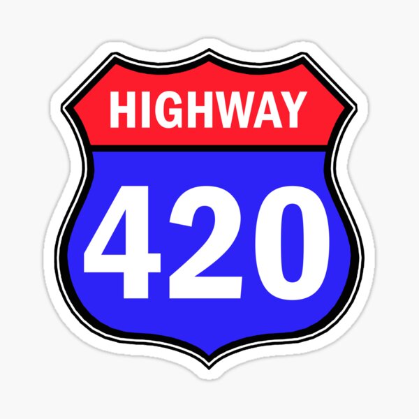 "Highway 420" Sticker for Sale by DafyddEm | Redbubble