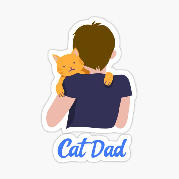 "Cat Dad" Sticker by tspod | Redbubble