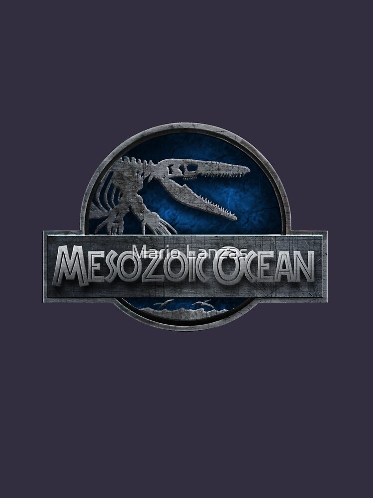 "Mesozoic Ocean. Mosasaurus Logo." T-shirt for Sale by mariolanzas ...