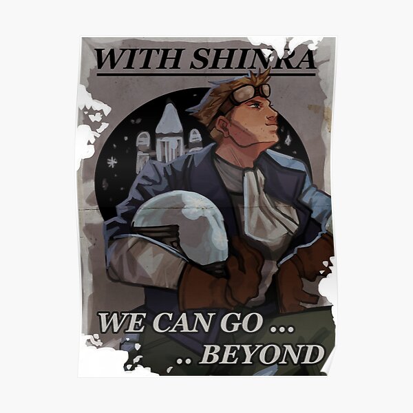 "Shinra Cid Propaganda Poster" Poster for Sale by DocHollibee | Redbubble