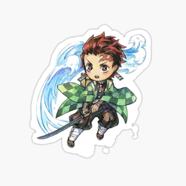 "Tanjiro Chibi Demon Slayer" Sticker by GravityZeRo | Redbubble