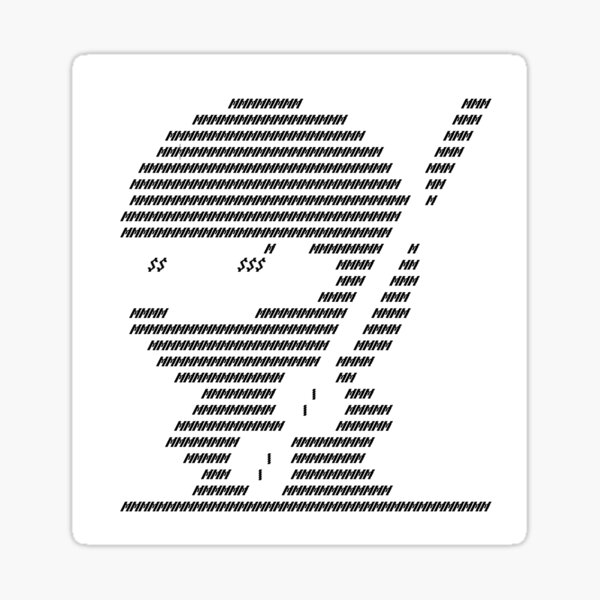 Pegatina «ASCII Ninja» de awlundq | Redbubble