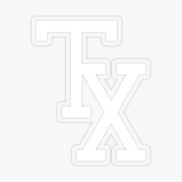 "State of Texas Sticker - White Lettering Car Decal Transparent ...