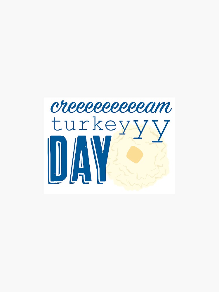 "Cream Turkey Day" Sticker by weather4us | Redbubble