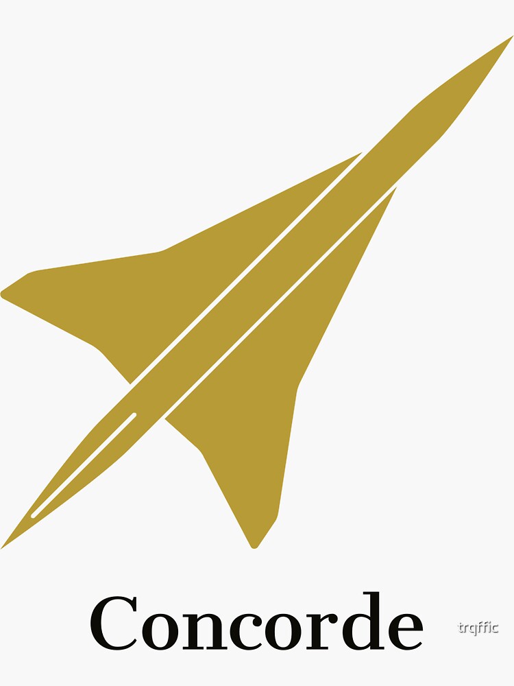 "Concorde Airplane Artwork" Sticker by trqffic | Redbubble