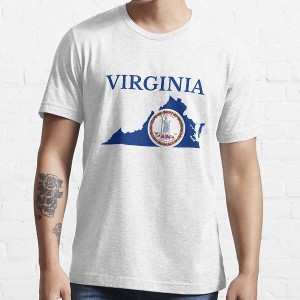 "Virginia Flag Map" T-shirt for Sale by marosharaf | Redbubble ...