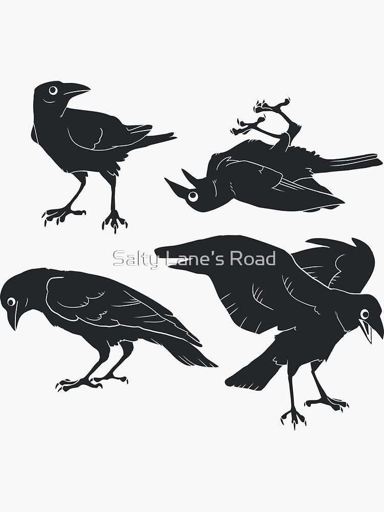 "Murder of Crows" Sticker by Pagerda | Redbubble