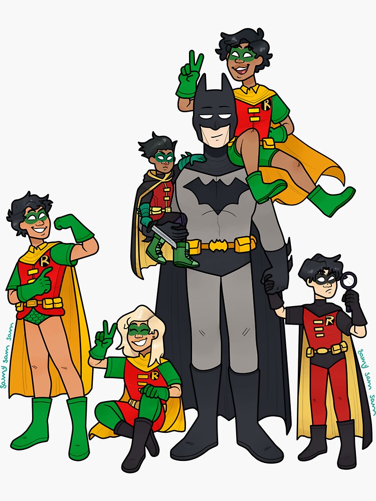 "Bat & Robins" Sticker by SamySamSam | Redbubble