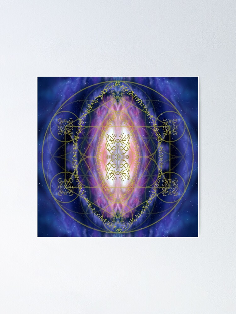 "Cosmic Womb of Creation - Light Language Activation Art" Poster by ...