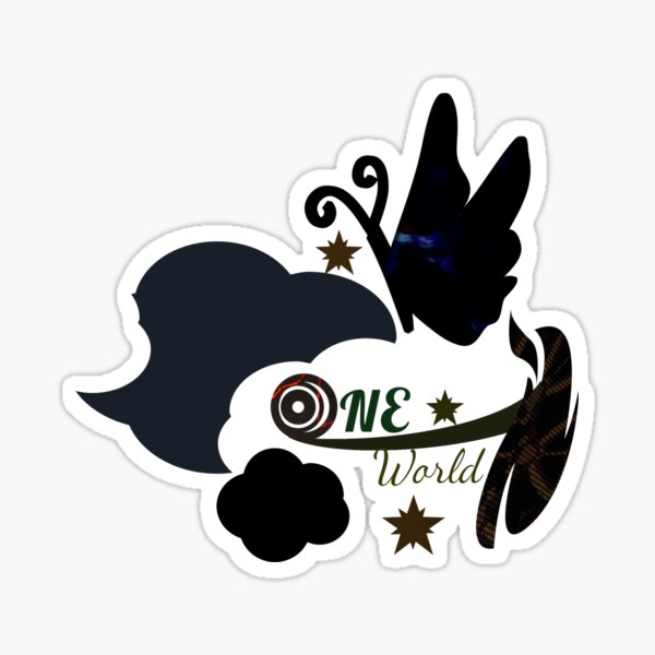 "One world design " Sticker by kamal09 | Redbubble