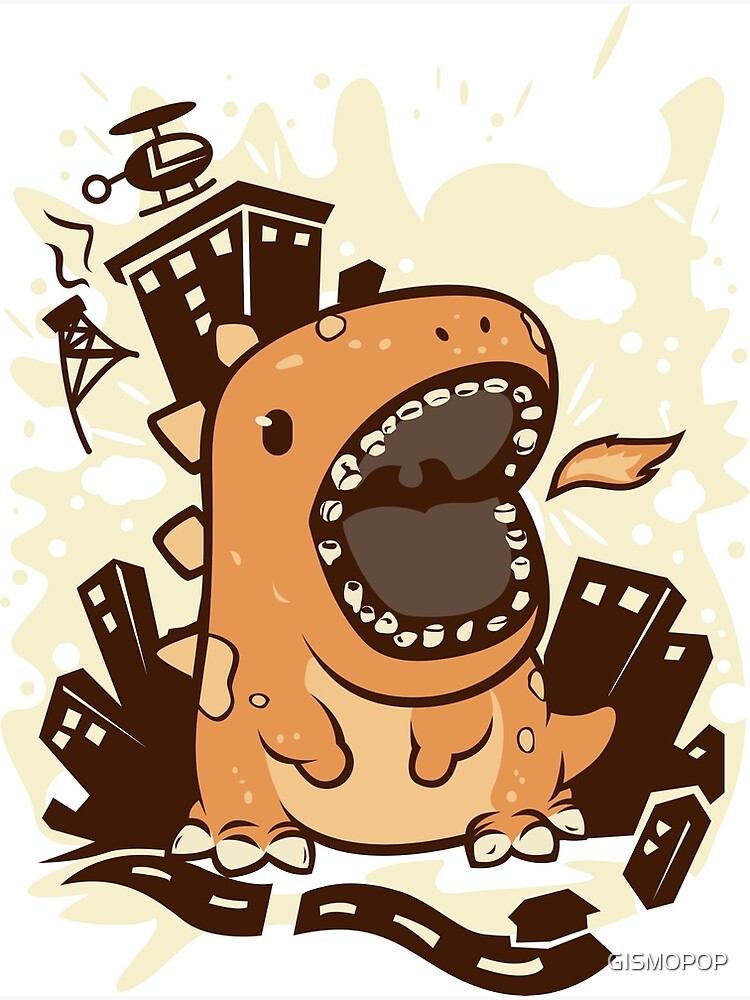 Lámina fotográfica «Godzilla + Dinosaur es Dinozilla» de GISMOPOP ...